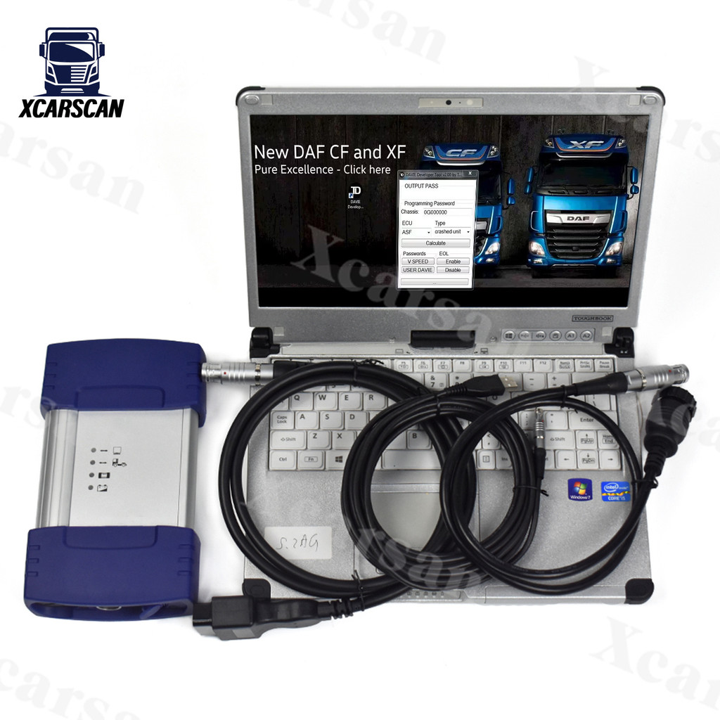 Jual BEST SELLER For Davie 5.6.1 DAF Diagnostic Tool for DAF VCI-560 ...