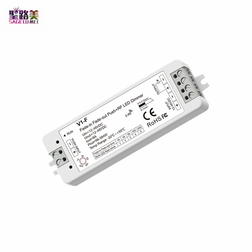 Jual 1Ch*8A 12V-48Vdc 24V Cv Fade-In Fade-Out Led Dimmer Push Dim V1-F ...
