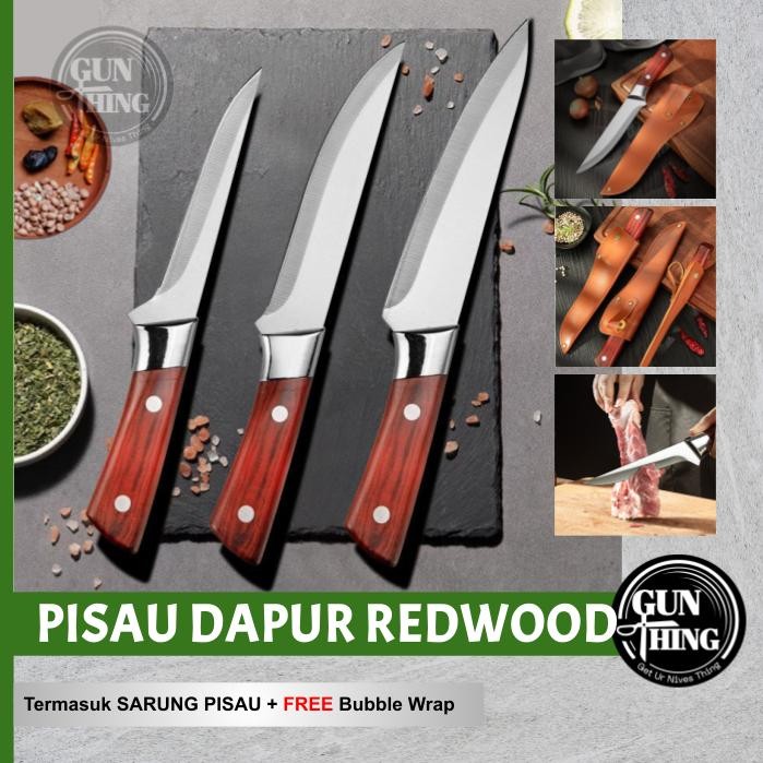 Jual Pisau Dapur Professional / Pisau Chef Pisau Potong Daging +Sarung ...