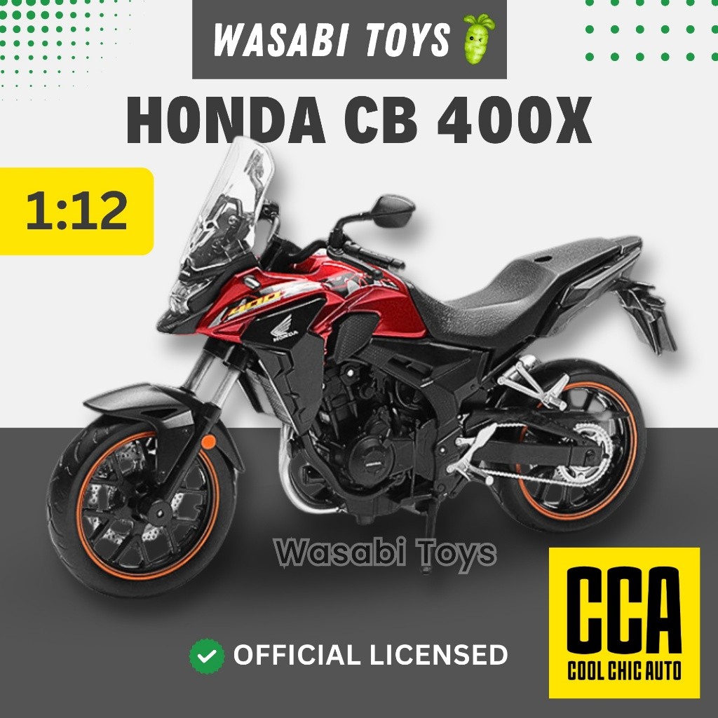 Jual Miniatur Diecast 1:12 Honda CB 400X CB 400 CCA Cool Chic Auto (Dengan Alas Motor, Tangki ...