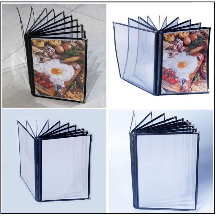 Jual 4/6/8/10page A4 Buku Menu Restoran Kulit Cover Pelindung Menu ...