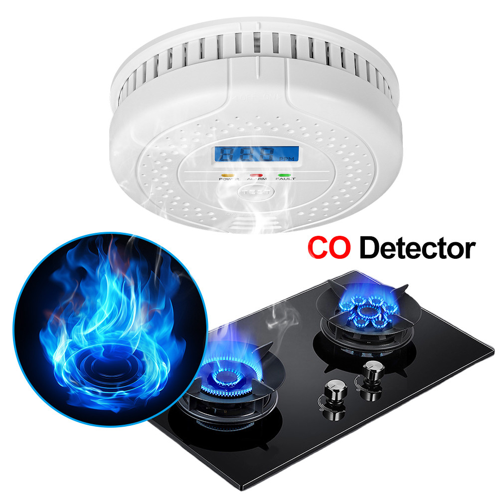 Jual Digital Carbon Monoxide Detector Audible And Visual Alarm Battery ...