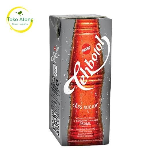 Jual Teh Botol Sosro Kotak Less Sugar 250 ml (1 karton isi 24 pcs) | Shopee Indonesia