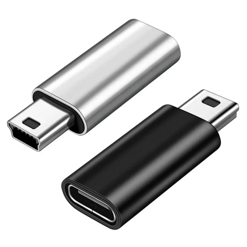 Jual Mini 5 Pin USB Adapter B Male to USB Type C Female Data Data ...