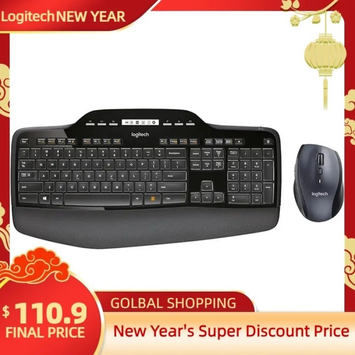 Jual Logitech MK710 Keyboard Mouse Combs Set 2.4GHz Wireless Ergonomic ...