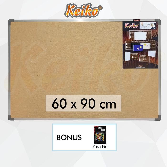 Jual Ready JT Softboard Cork Pin Board / Papan Mading Gantung Keiko 60 ...