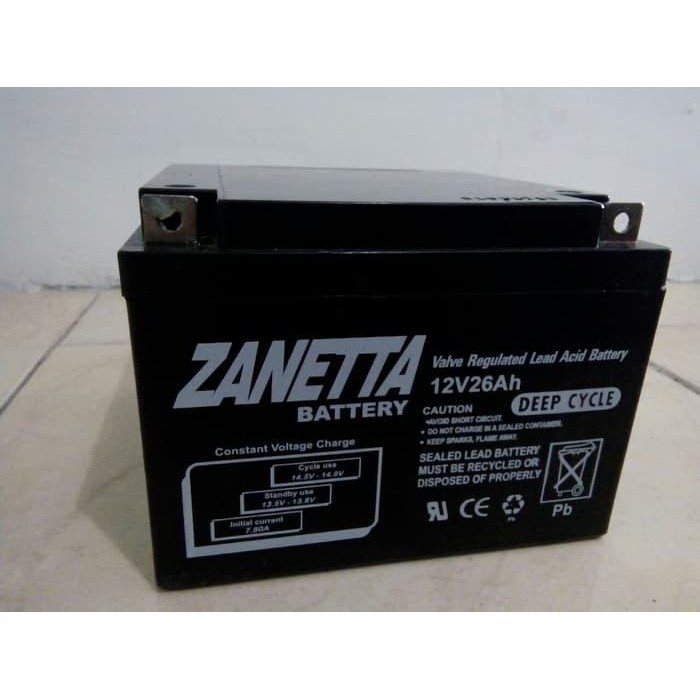 Jual Aki kering / Baterai UPS / Baterai VRLA / Gel Zanetta 12v 26Ah ...