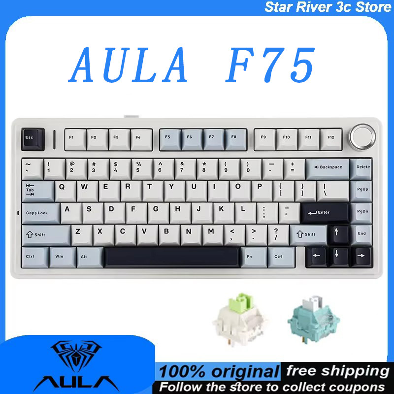 Jual Aula F75 Gaming Keyboard Rgb Wireless Bluetooth/2.4G 75% Layout Gasket Structure Hot Swap ...