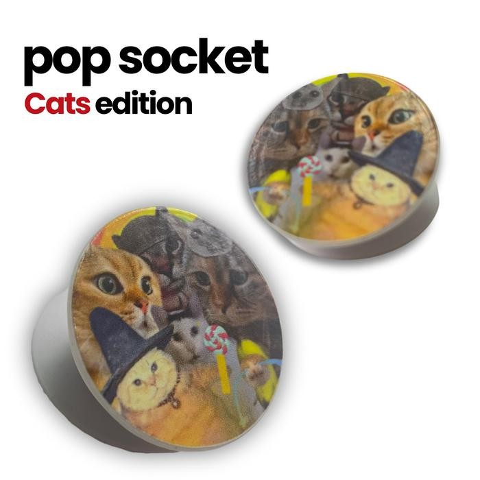 Jual Pop Socket Kucing Lucu Holder HP, Griptok Handphone Universal ...