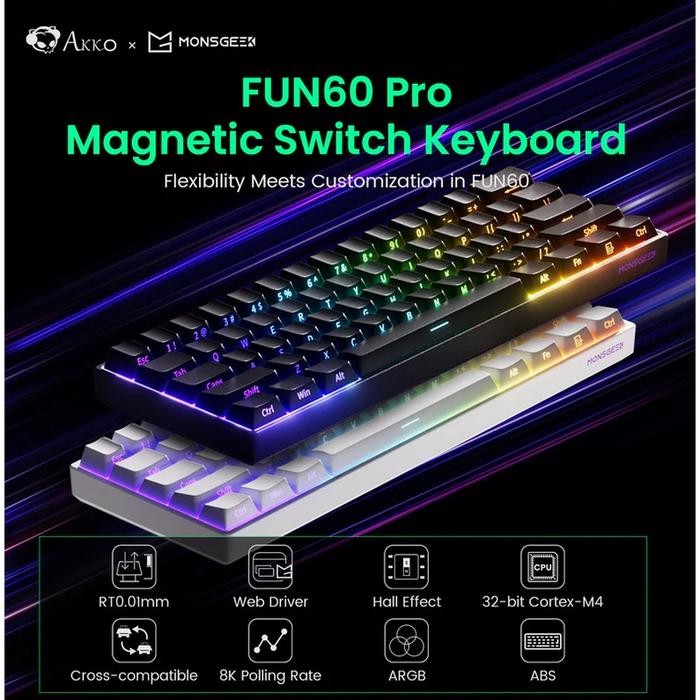 Jual Monsgeek Fun60 Pro Rapid Trigger Hall Effect Magnetic Switch Wired ...
