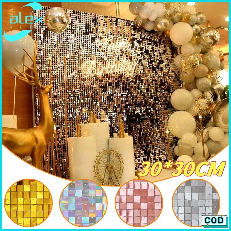Jual Tungtung Party Panel Hiasan Dinding Sequin Kotak /Dekorasi 3D ...