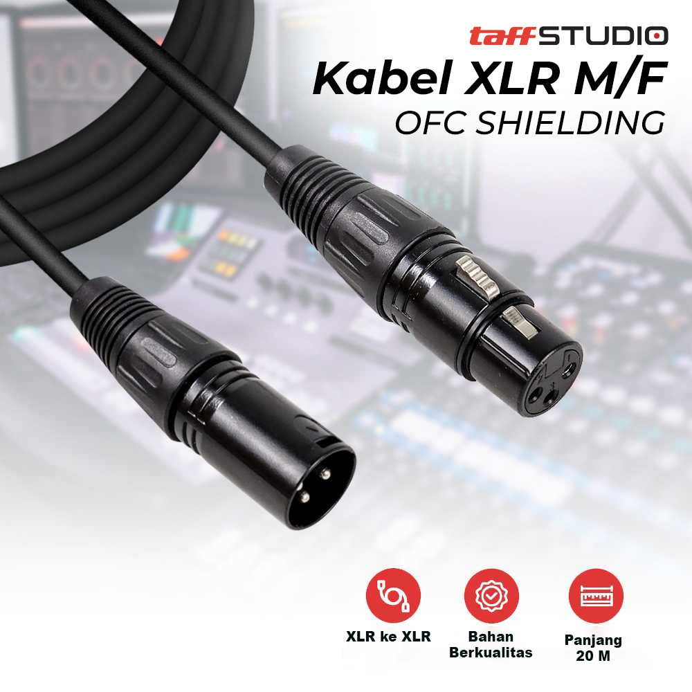 Jual Kabel XLR M/F OFC - Kabel Mix - Kabel Microphone Karaoke Shielded ...