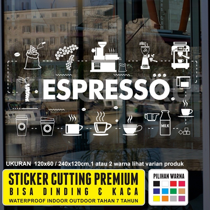 Jual Stiker Kaca Cafe dan Dinding Kafe Warung Kopi Coffee Shop Resto ...