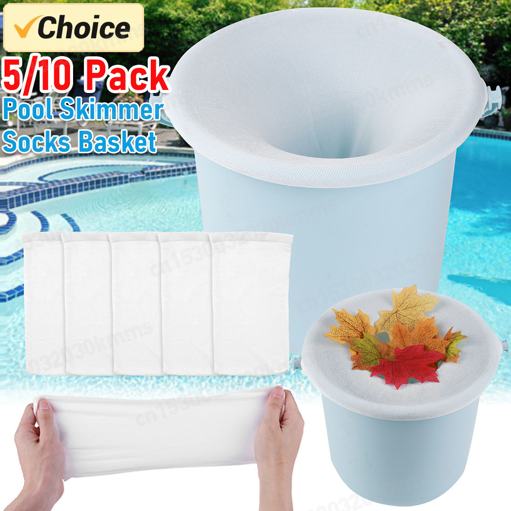 Jual 10/5Pcs Pool Skimmer Socks Household Perfect Savers Nylon Mesh ...