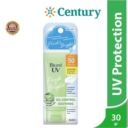 Jual Biore UV Fresh & Bright Oil Control Matte SPF 50 30g / UV Protection / Sunscreen / Pelembab ...