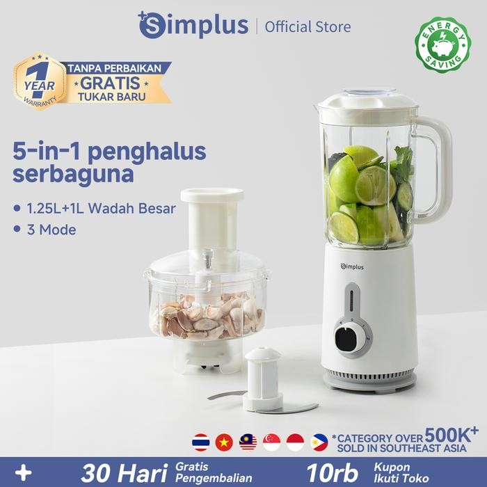 Jual Simplus Blender 5-In-1 Serbaguna Penghalus Makanan 1.25L Blender ...