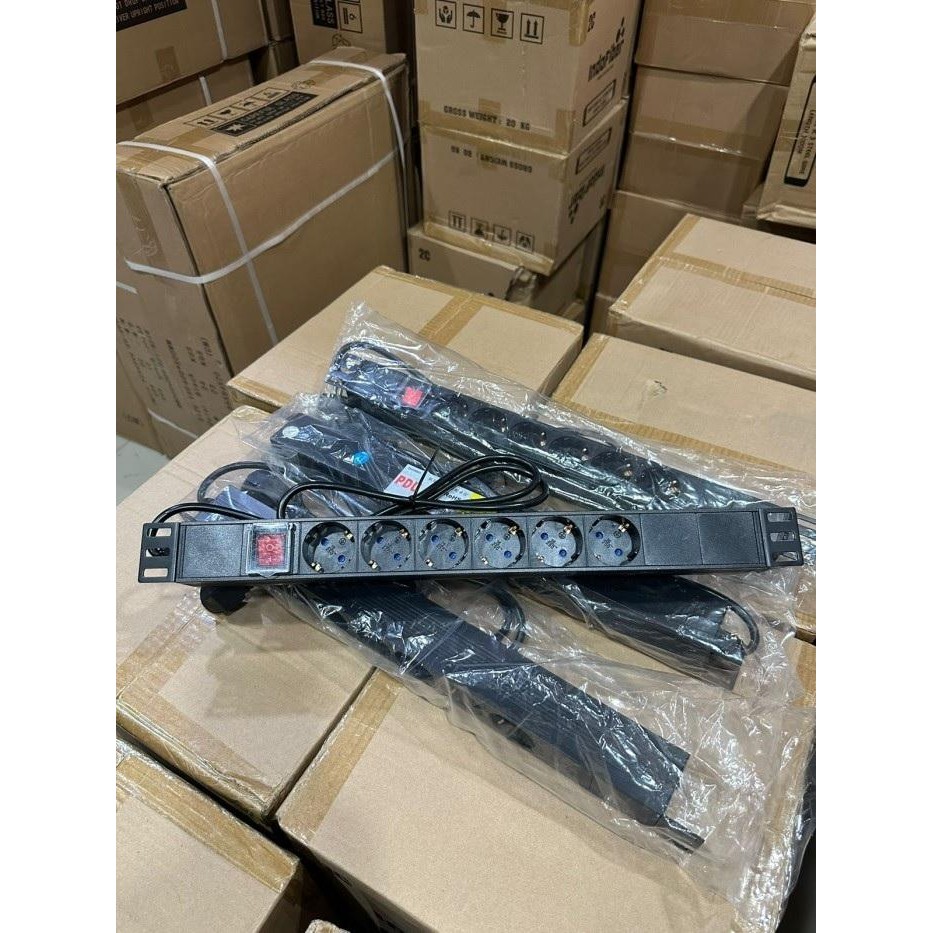 Jual Power Distribution Unit 6 Outlet + Switch On/Off / Rack Server Pdu ...