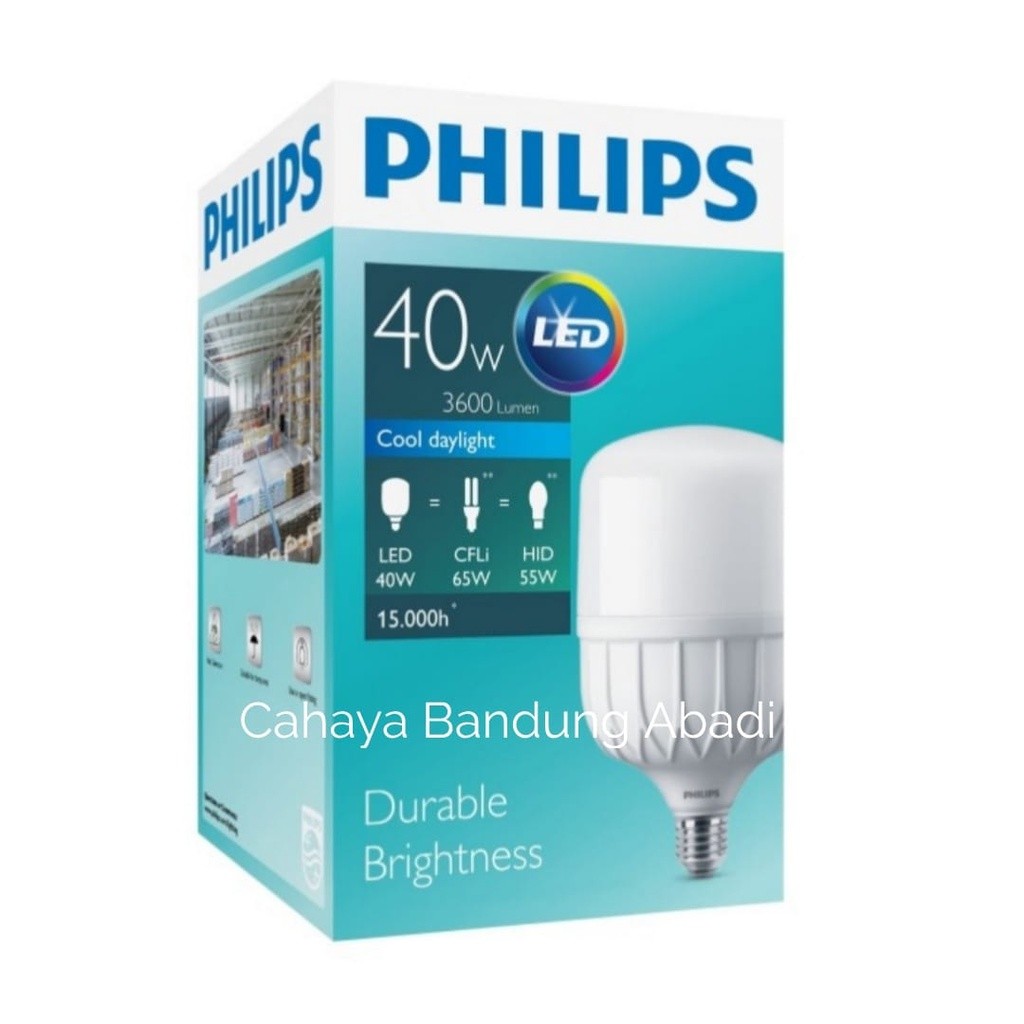 Jual Philips Lampu LED Trueforce Tforce 40 Watt 40W Putih Cool Daylight 6500K E27 WE!! | Shopee ...