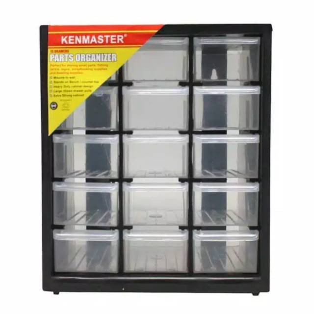 Jual Kenmaster Rak komponen 15 slot ( partisi ) ak Komponen 15 Laci ...