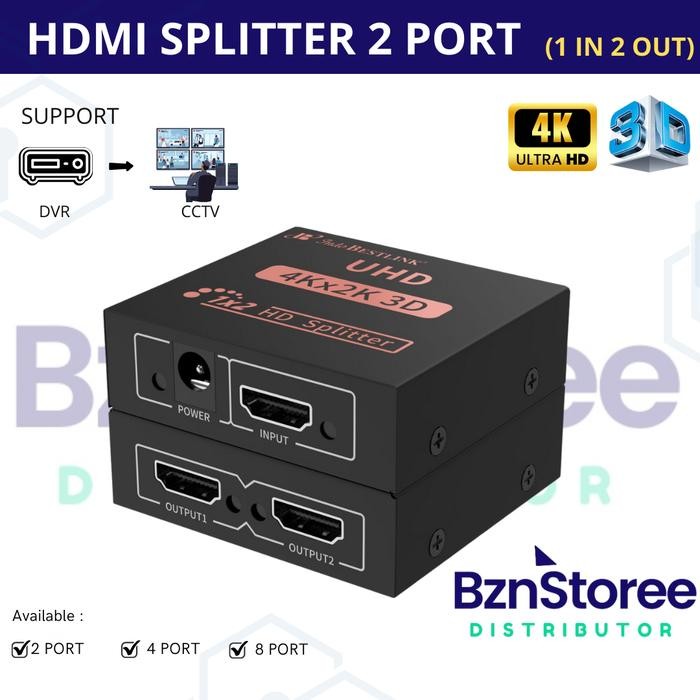 Jual HDMI SPLITTER 2 PORT (1 INPUT 2 OUTPUT) | Shopee Indonesia
