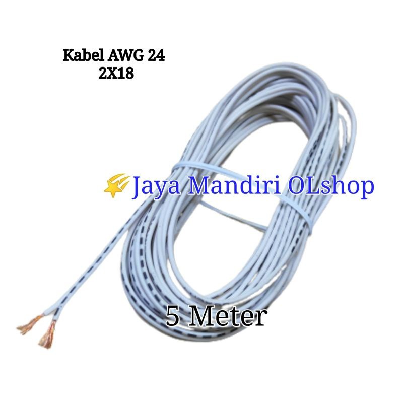 Jual MD KABEL SERABUT 2X18 AWG 24 (5 METER) | Shopee Indonesia