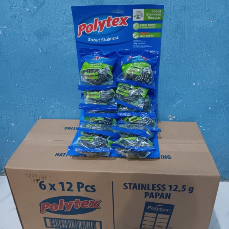 Jual Polytex Sabut Stainless Papan 12,5g (Kawat Cuci Piring) | Shopee ...