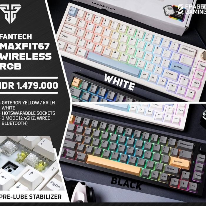 Jual Fantech Maxfit67 / Maxfit 67 Wireless Mechanical Keyboard RGB ...