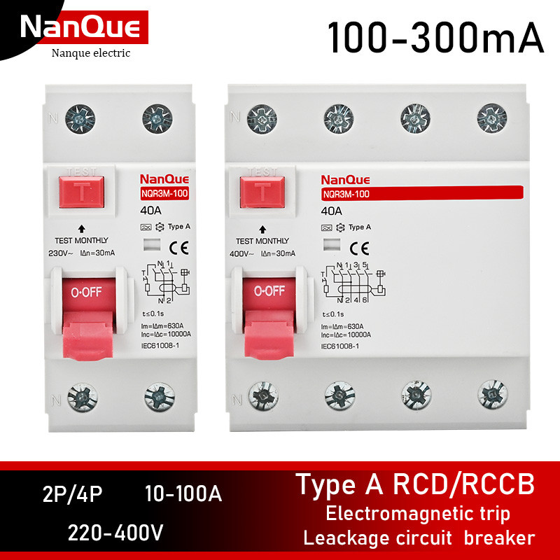 Jual NEW 100/300mA Type A Rcd AC230V 400V Pulsating DC Circuit ...