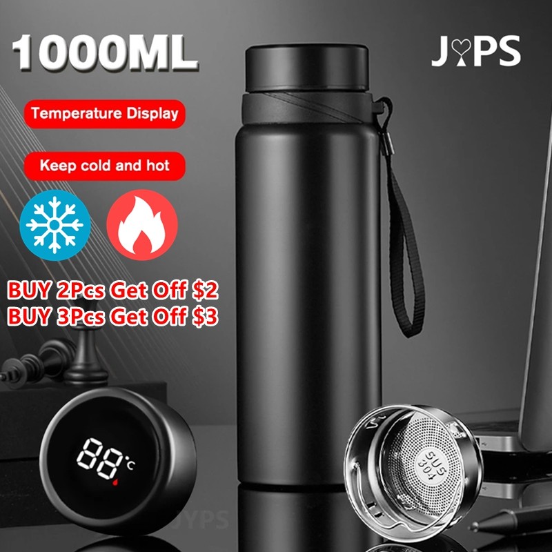 Jual Botol Termos Pintar 1000ML Botol Tetap Dingin dan Panas Tampilan ...