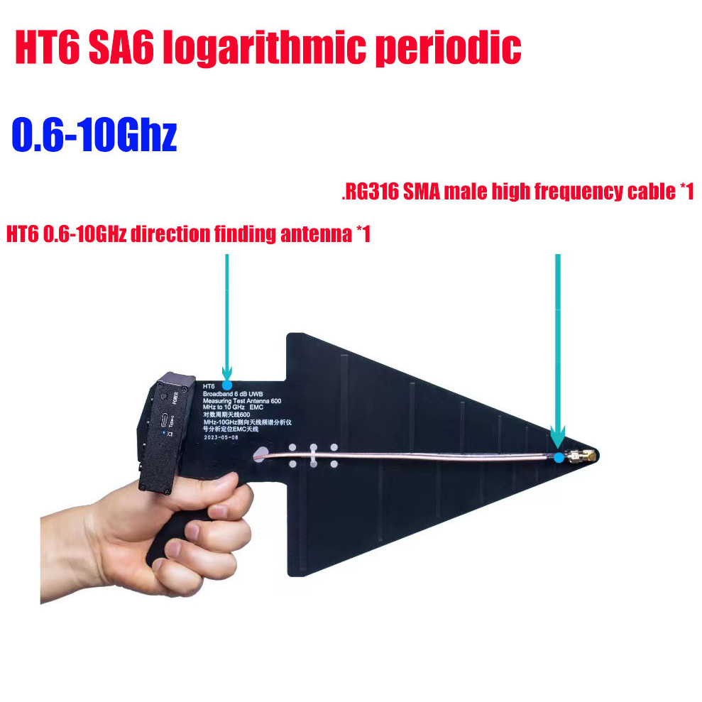 Jual Antena Periodik Logaritmik HT6 0.6-10GHz Antena Pencari Arah ...