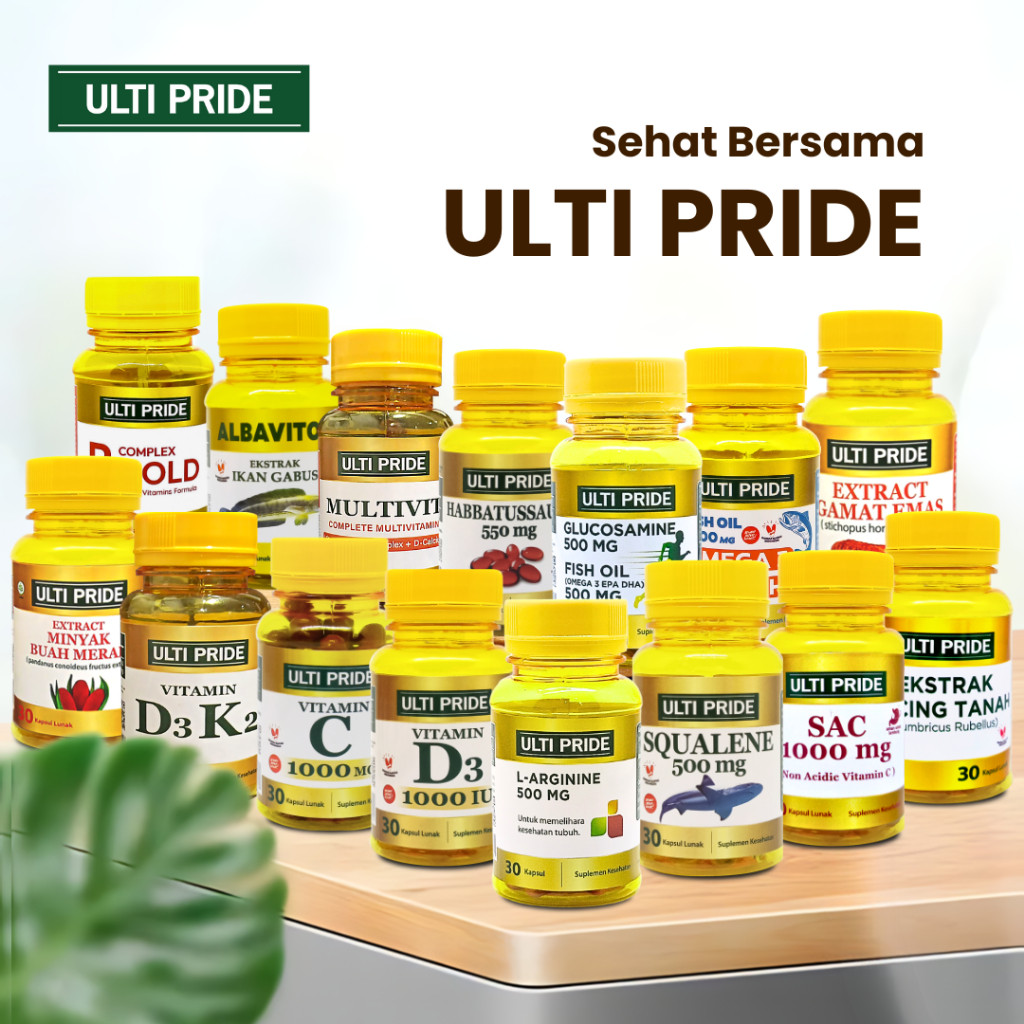 Jual ULTI PRIDE B COMPLEX GOLD ISI 30 KAPSUL LUNAK | Shopee Indonesia