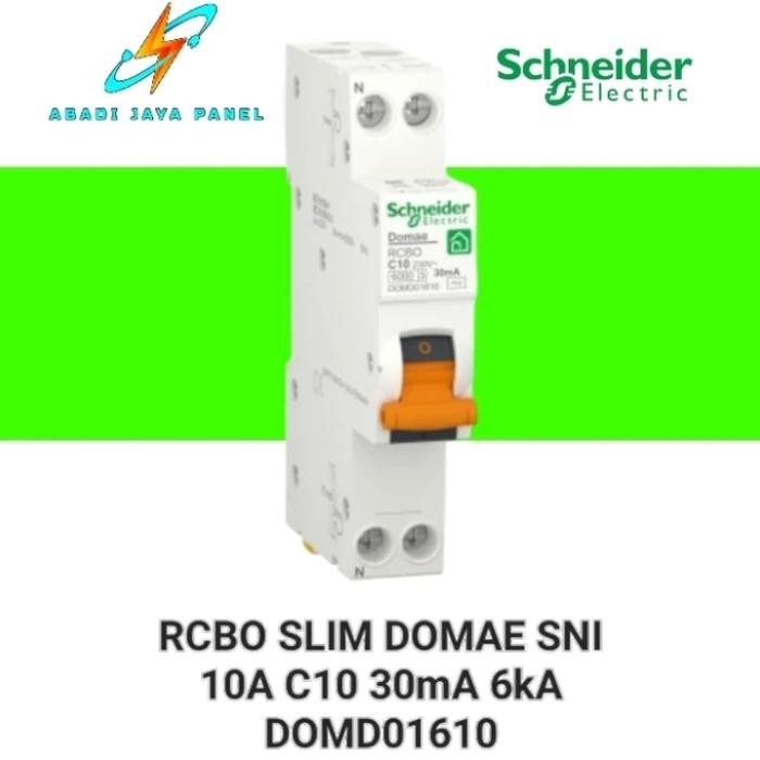 Jual Rcbo Slim Domae Domd01610 10A C10 1P + N 30Ma 6Ka Schneider ...
