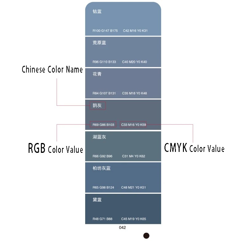 Jual Chinese Paper Card CMYK Color Card Traditional Colors RGB Guide ...