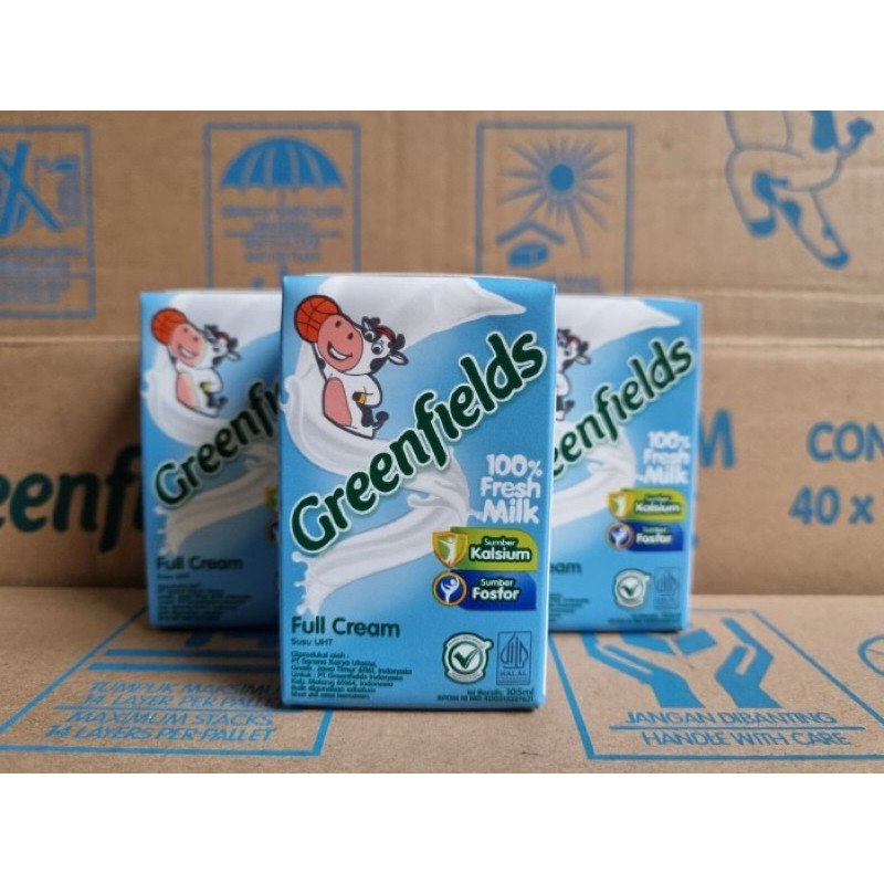 Jual Susu Greenfields UHT Full Cream 40x105ml | Shopee Indonesia