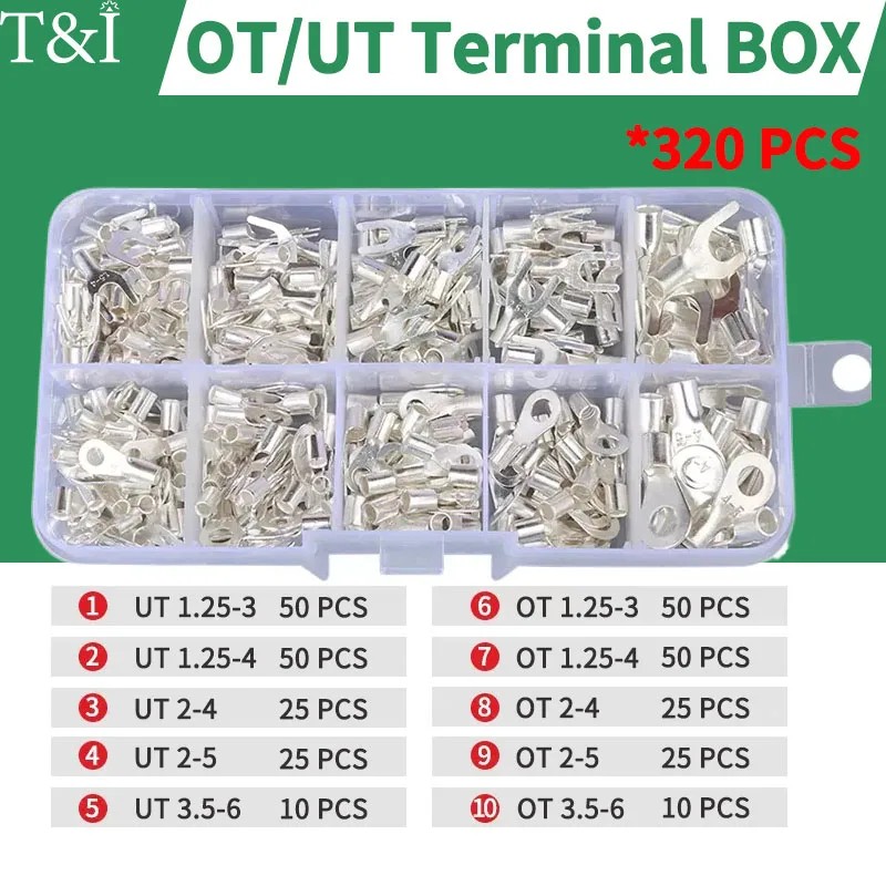 Jual Copper UT/OT Cold-pressed Terminals with U-shaped,O-shaped and ...