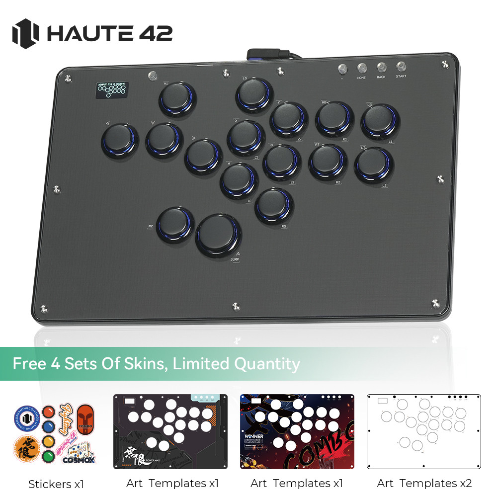 Jual Haute42 Fightstick Joystick Arcade Hitbox Button Rim Leverless ...