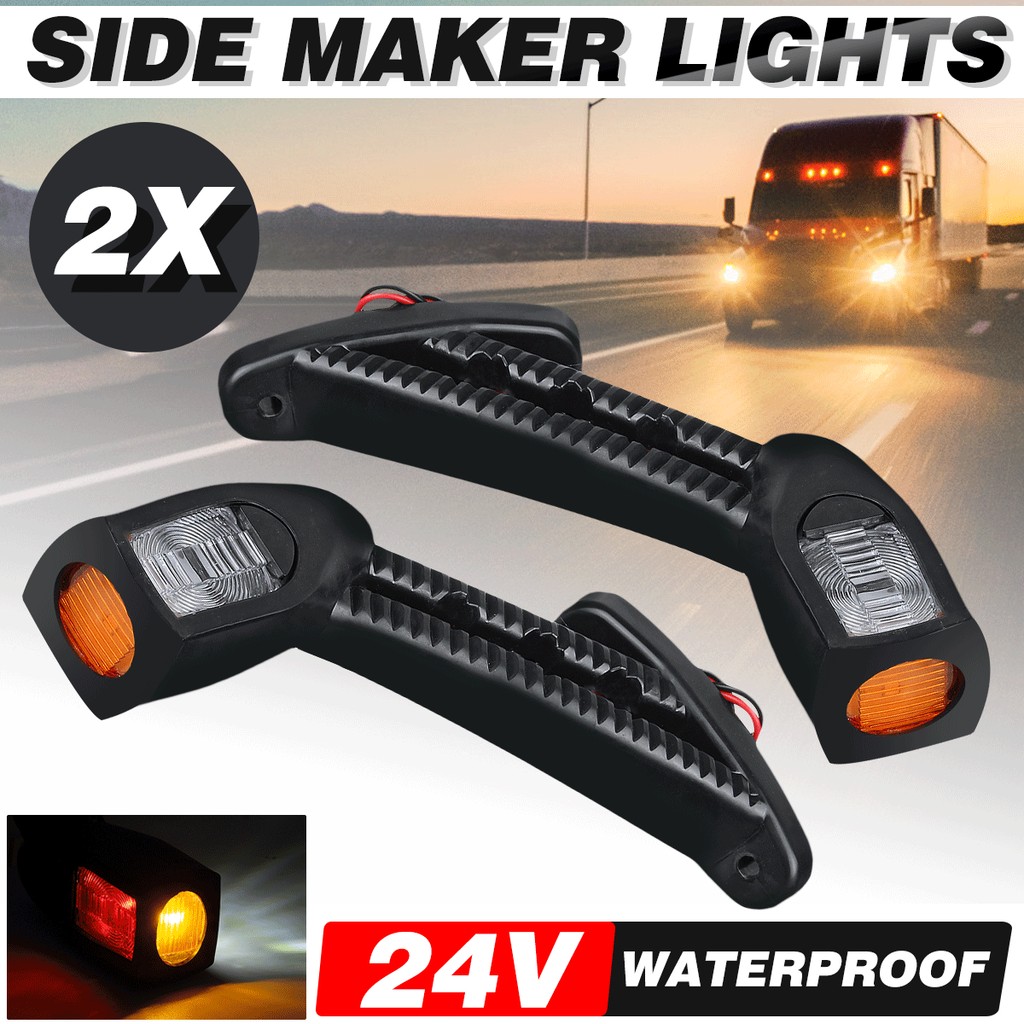 Jual 1 Pasang 24V Truk Trailer LED Lampu Penanda Sisi Lampu Berhenti ...
