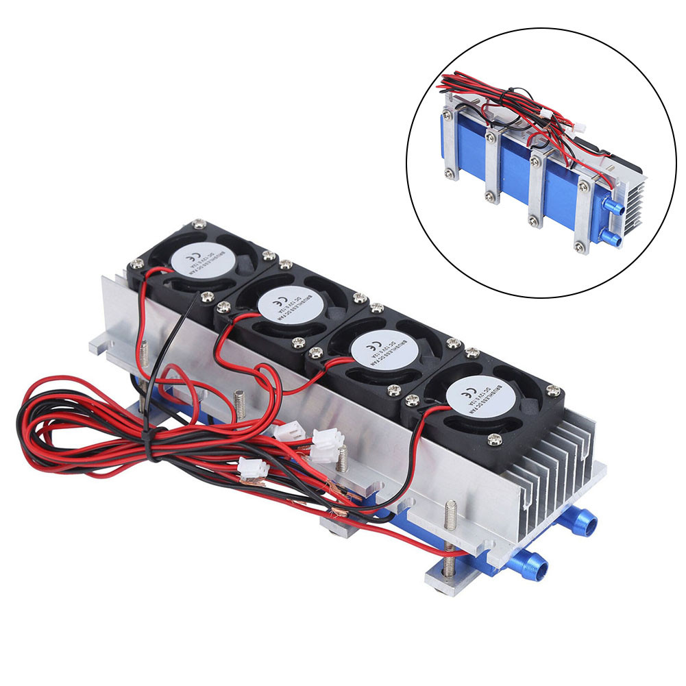 Jual 4 Chip Refrigerator Thermoelectric Peltier Cooler Water Cooling ...