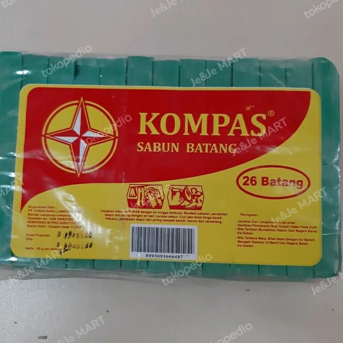 Jual Cleanzia- Sabun Batang Kompas (1 Pak Isi 26 Batang) | Shopee Indonesia