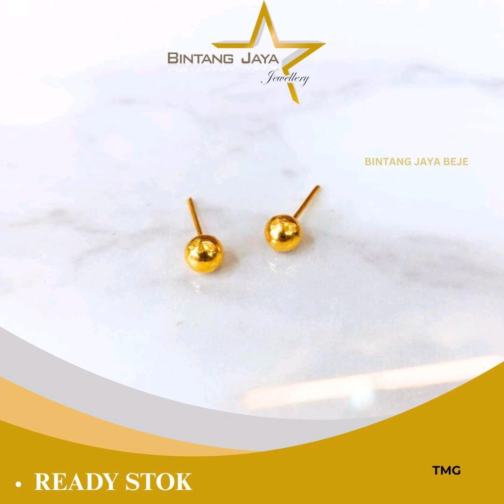 Jual Anting Emas Model Stud Kadar (15K) Berat 1,03gr - Model Unik dan ...