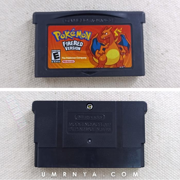Jual Kaset Nintendo Pokemon fire red version FireRed Gameboy GBA SP ...
