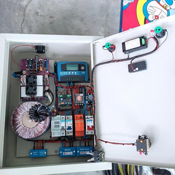 Jual Box Panel Plts Hybrid 1300W Lf Inverter 24V Scc 100A Otomatis ...
