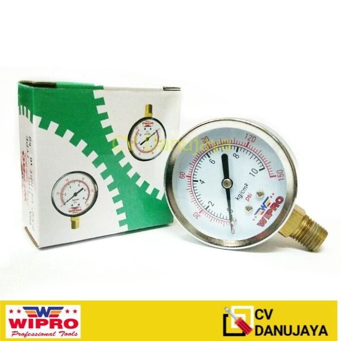 Jual Wipro 10 Bar Meter Tekanan Angin Udara - Pressure Gauge Alat Ukur ...