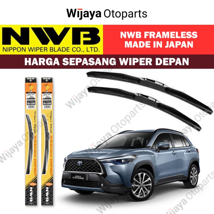 Jual Selalu Amanah Wiper Depan Corolla Cross Hybrid Uk 26&16 - Nwb Frameless Design Japan ...