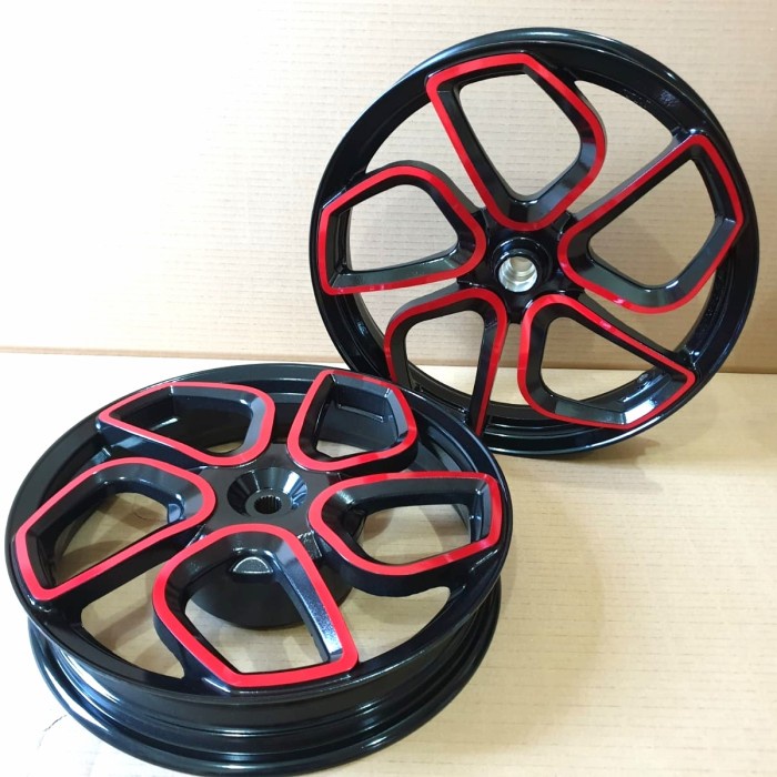 Jual Velg Vario 110 Chemco Penta Black Red | Shopee Indonesia