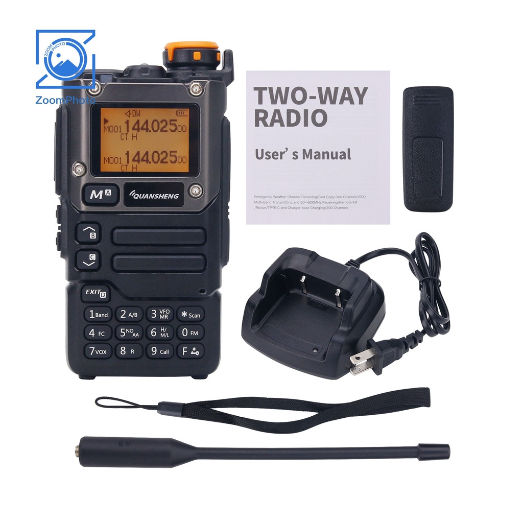 Jual LIM Quansheng UV-K6 5W 5KM Walkie Talkie English Version Handheld Transceiver VHF UHF Radio ...