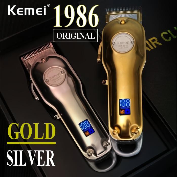 Jual Kemei 1986 Alat Cukur Listrik Kemei 1986 Gold Bisa Cas Full Metal Km-1986 Professional ...