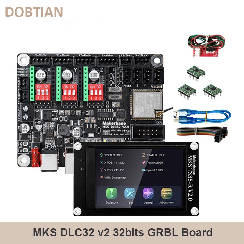 Jual ROD Grbl 32 bit CNC Shield Controller ESP32 WIFI MKS DLC32 V2.1 Offline Control Board TS24 ...