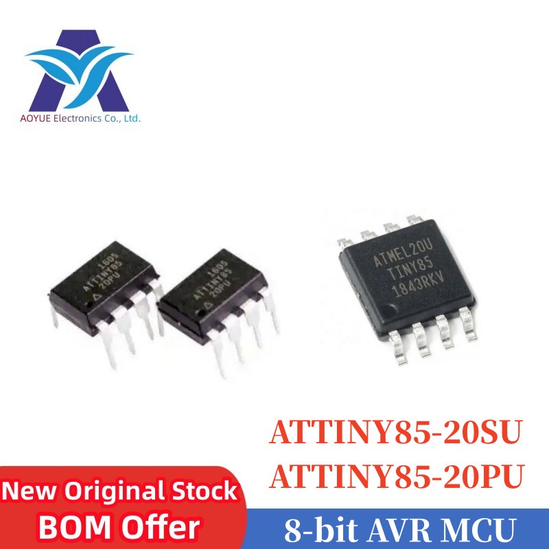 Jual SINE ATTINY85-20PU TINY85 20U ATTINY85-20SU TINY85 20SU MCU 8-bit AVR RISC microcontroller ...