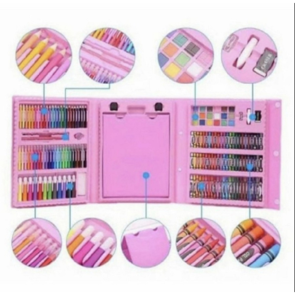 Jual Uper Mega Art Et Alat Gambar Tuli Ana Crayon Il Warna 208 Pc ...